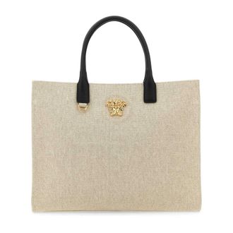 Versace La Medusa Canvas Einkaufstasche - - Bags - Damen - Beige - ONE SIZE