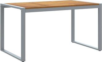 vidaXL Garten-E&szlig;tisch Grau 140 x 80 x 75 cm Vidaxl