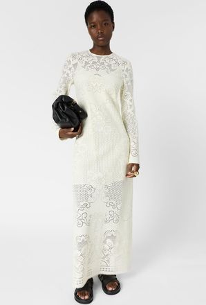 Gerard Darel Robe longue en dentelle - RIYANE - Ecru