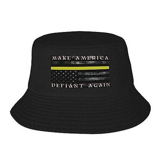 Generic Chapeau De Seau Unisexe Make America Defiant Again Chapeau De Soleil &Agrave; Large Bord Pliable Bonnet Soleil, pour De P&ecirc;che, La Randonn&eacute;e, Le Camping, 56-5