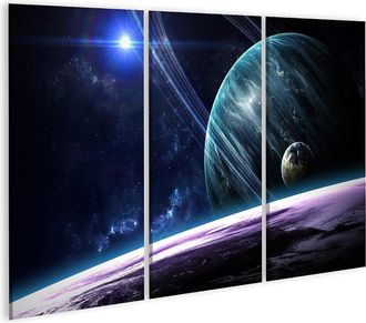 Islandburner Bild auf Leinwand Universum Planeten Sternen Galaxien Im Weltall Bilder Wandbilder Poster