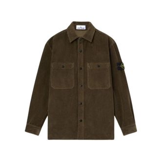 Stone Island Homme, Vestes, Vert, Taille: M Shirt H25