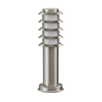 LEDs Com Pollerleuchte PORU f&uuml;r au&szlig;en, IP44, Gitter, 39cm, edelstahl, inkl. Smart Home RGBW E27 LED Lampe, 892lm