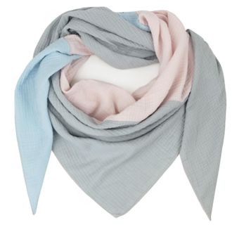 Glamexx24 Damen XXL Schal Dreieckschal Dreieckstuch Halstuch musselin Schal Poncho viele Farbkombinationen aus Baumwolle made in italy