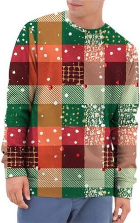 Generic Sweatshirts pour hommes pulls hommes t-shirt chemisier manches longues col rond tops t-shirt hiver sweatshirt, Mr1, XL