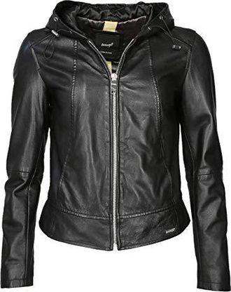 Maze Keys Veste en cuir pour femme Noir XXL, Noir, XXL