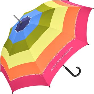 Benetton Benetton Regenschirm Rainbow Text - Stockschirm Long AC - pink