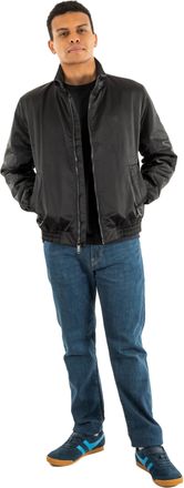 Calvin Klein Herren Übergangsjacke Padded Harrington Jacket mit Stehkragen, Schwarz (Black), XXL