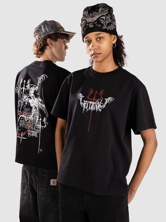 Vitriol Goth Hands Cropped T-Shirt limo black