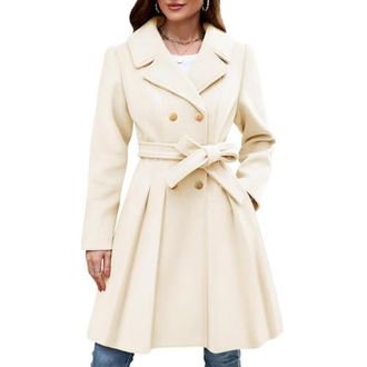 Generic Veste &agrave; capuche et manches longues avec fermeture &eacute;clair et doublure Sherpa pour femme pour lext&eacute;rieur d&eacute;contract&eacute;, blanc, XXL
