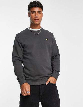 Lyle & Scott Vintage-Sweatshirt mit Rundhalsausschnitt in Grau