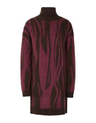 8 by YOOX ZEBRA JACQUARD KNIT MINI DRESS