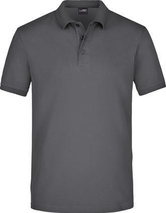 James & Nicholson Herren Elastic Piqué Polo - Elastisches Poloshirt aus hochwertigem Piqué | Farbe: graphite | Grösse: L