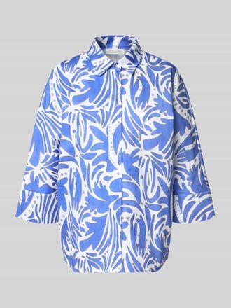 Christian Berg Bluse mit verdeckter Knopfleiste und 3/4-Arm