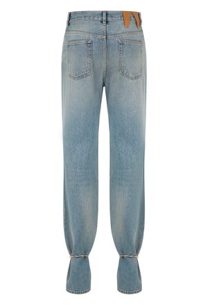 Darkpark Womens Straight-Leg Jeans Light Blue Cotton