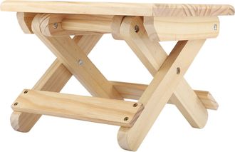 ZJchao Kompakter, Klappbarer Holzhocker, Sitzm&ouml;bel Im Rustikalen Stil, Ergonomisch Gefertigt f&uuml;r Komfort und Haltbarkeit