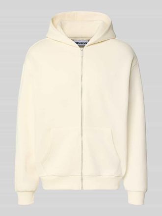 Review Sweatjacke mit Label-Print