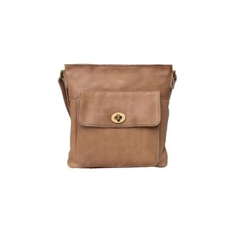 Re:designed Handgefertigte Leder-Umh&auml;ngetasche - - Bags - Damen - Beige - ONE SIZE