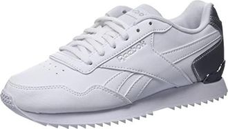 Reebok Femme Royal Glide Ripple Clip Baskets, White/Silver Met./White, 37 EU