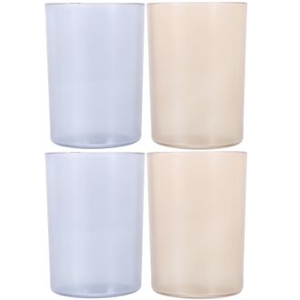 BESPORTBLE 4 Stück Wiederverwendbare Kunststoff zahnputzbecher in Transparentem Design Großer Fassungsvermögen Mundspülbecher für Badezimmer Praktische Trink Auf