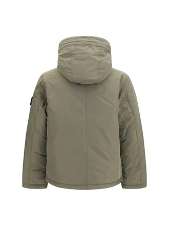 Stone Island Mens Padded Micro Twill Jacket Military Green