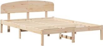 vidaXL Cadre de lit Marron 160 x 200 cm Bois de pin massif Vidaxl