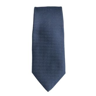 Ermenegildo Zegna Blauer Seidenkrawatte mit geometrischem Jacquardmuster - - Accessories - Herren - Blau - ONE SIZE