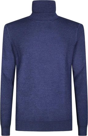 Tagliatore pull nervuré à col montant - Bleu