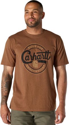 Carhartt Work in Progress Herren 106531 T-Shirt mit lockerer Passform, leicht, kurz&auml;rmelig, Script-Grafik, Red Duck Heather, XX-Large