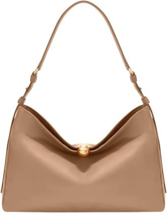 Furla Femme, Sacs, Brun, Taille: ONE Size Sac bandouli&egrave;re en cuir souple