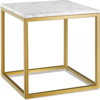 TecTake Couchtisch, Kleiner Tisch, Beistelltisch Metall und Marmor, Wohnzimmer M&ouml;bel, Coffee Table, Beistelltisch, Nachttisch, Sofatisch, Kaffeetisch modern, 