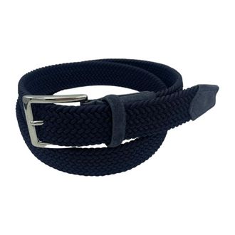 Paolo Vitale Ceinture Tress&eacute;e &Eacute;lastique - Homme - Accessoires - Bleu - Taille: 100 CM