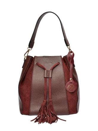 Roberta M Weinfarbe Rindsledertasche