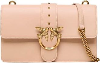 Pinko Love One Classic Cl Vitello Seta, Sac Femmes, O81q_Poudre Antique Gold, Taille Unique