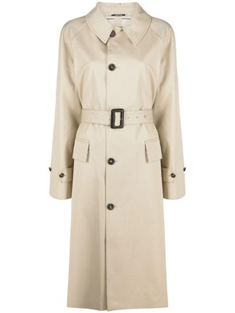 Maison Margiela manteau droit &agrave; revers crant&eacute; - Tons neutres