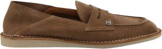 Dolce & Gabbana Loafer - Classic Suede Loafers With Penny Strap - Gr. 40,5 (EU) - in Braun - f&uuml;r Damen