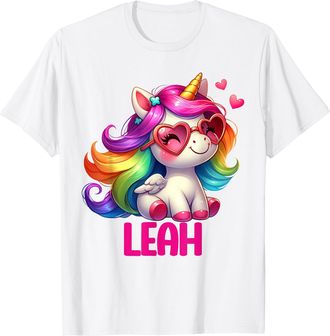 BDAZ Leah Einhorn Name personalisiertes Design T-Shirt