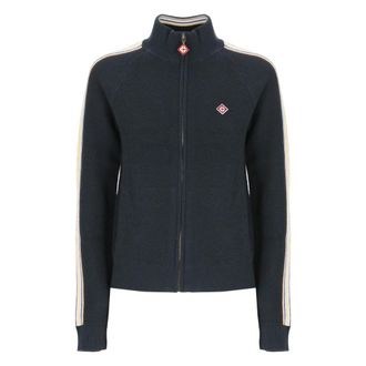 Casablanca Sweatshirt mit hohem Kragen und durchgehendem Rei&szlig;verschluss - - Knitwear - Damen - Blau - S