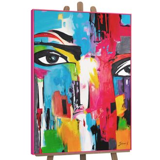 Yohji Yamamoto Art Pop Art Abstrakt Acryl Gem&auml;lde auf Leinwand Verglaste Betrachtung handgemalt Wandbilder Wohnzimmer modern Wohndekor Bild echtes Kunstwerk 120x80 c