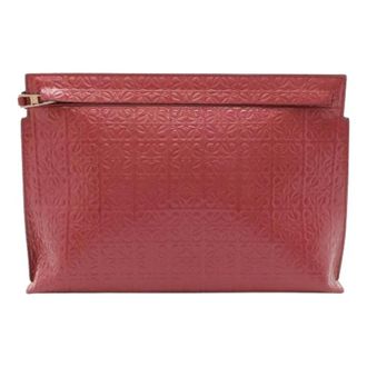 Loewe Pre-owned Lackleder Clutch - - Pre-owned - Damen - Rot - ONE SIZE