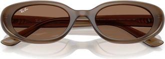 Ray-Ban Femme, Accessoires, Brun, Taille: 53 MM Oval Lunettes de soleil