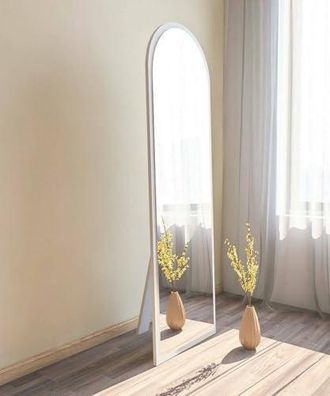 Dmora Spiegel Zaniah 50x160 cm Wei&szlig;, Struktur aus Glas