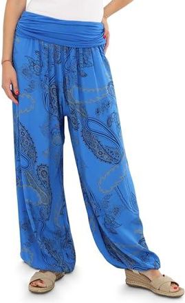 Malito more than fashion Malito 7185 Pantalon Aladdin pour femme avec imprimé - Pantalon sarouel pour danser - Pantalon bouffant pour se détendre - Pantalon de loisirs - Panta