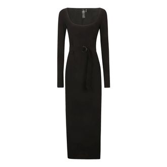 Norma Kamali Schwarzes Kleid mit Seitenschlitz - - Dresses - Damen - Schwarzk - XS
