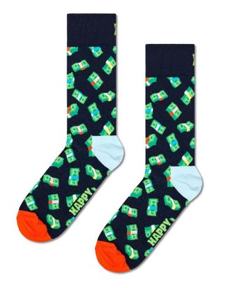 Happy Socks Socken mit Geldschein-Motiven in