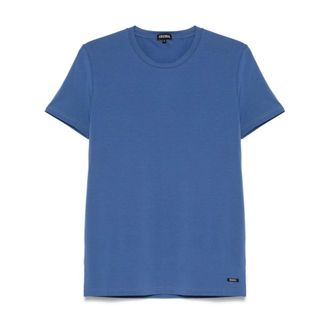 Ermenegildo Zegna Kurz&auml;rmeliges Freizeit-T-Shirt - - Tops - Herren - Blau - 3XL