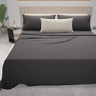 Petti Artigiani Italiani Bettw&auml;sche f&uuml;r franz&ouml;sisches Bett, aus Baumwolle, f&uuml;r franz&ouml;sisches Bett, Spannbettlaken, Bettlaken und Kissenbez&uuml;ge, 100% hergestellt in Italien