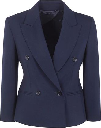 Max Mara Femme, Vestes, Bleu, Taille: 40 FR Mxmdorico Jacket