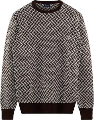 Drumohr Homme, Pulls, Brun, Taille: 3XL Pull Ras du Cou Razor Blade