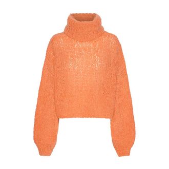 Americandreams Americandreams, Femme, Pulls, Orange, Taille: ONE Size Pepper Roll Neck Pullover